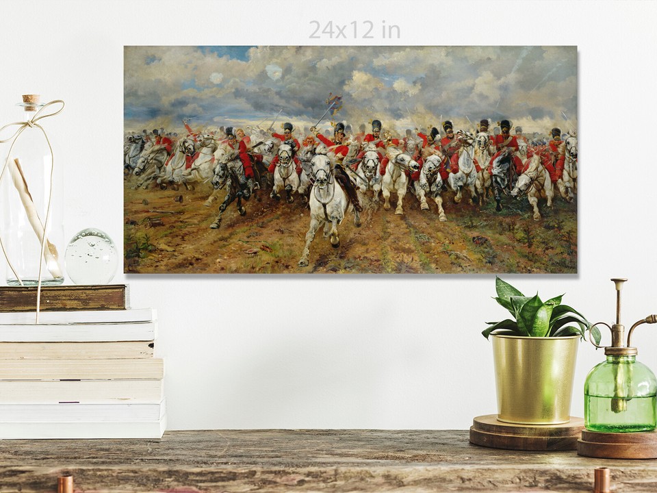 Lady Butler Battle of Waterloo Canvas Wall Art Print Ready To Hang ...