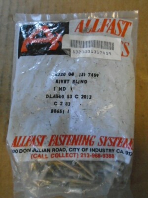 PACK OF 100 EA NOS ALLFAST BLIND RIVET P/N: CR2248-5-05 | eBay