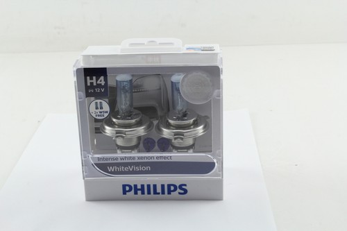 Philips 12342WHVSM White Vision H4 12V 60/55W Headlight Globes Twin ...