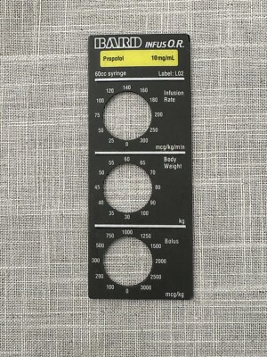 IV & Fluid Administration - Propofol Label