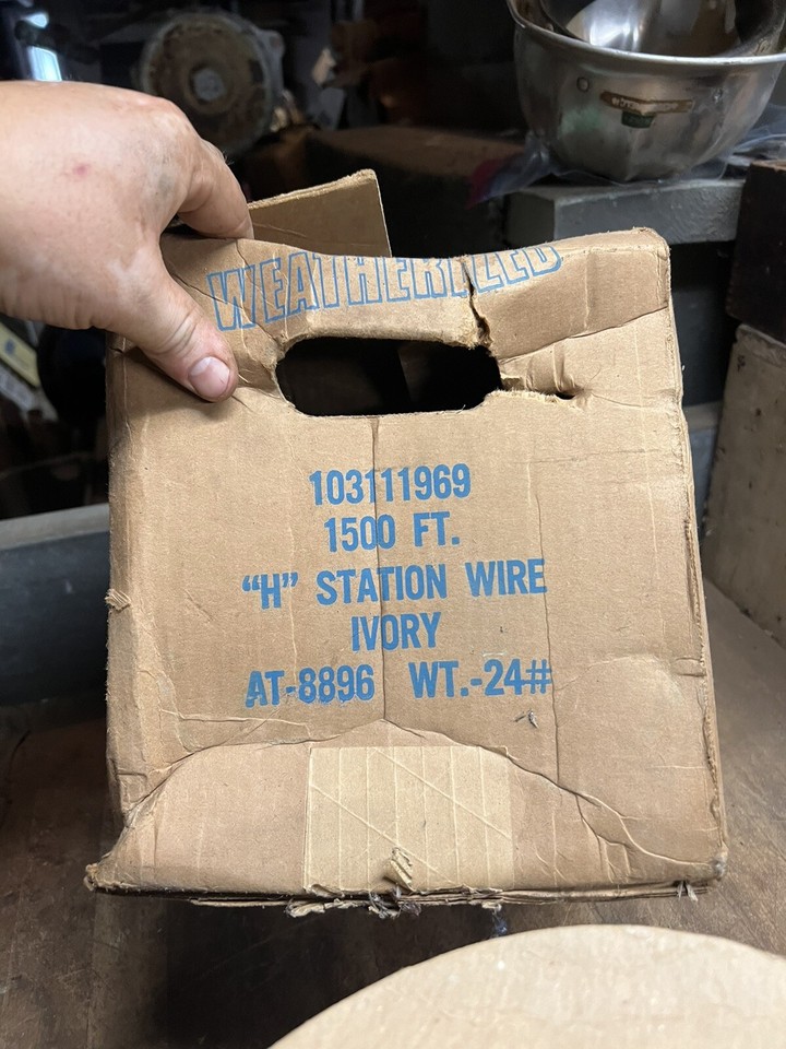 New NOS Western Telephone Ivory H Station Wire Cable Cord Spool 13 Lb W ...