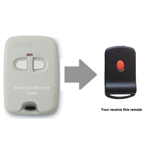 Digi-Code Digicode BHT6m 300MHz Aftermarket small Garage Door Remote ...