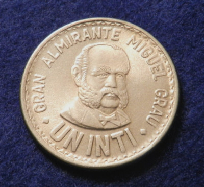 1987 Peru Inti - Lima Mint - Admiral Grau - Great Coin - See Pictures ...