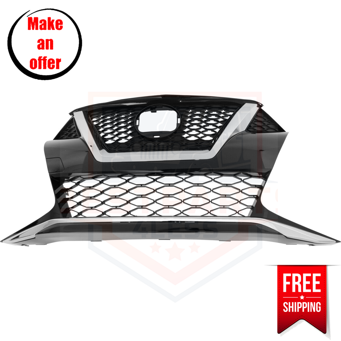 Grille NI1200297 623109DJ0A Plastic for 2019-2021 Nissan Maxima SL, SV ...