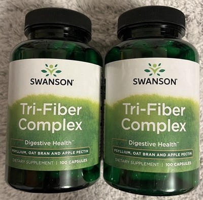 Swanson Tri-Fiber Complex 200 Caps Psyllium/Oat Bran/Apple Pectin ...