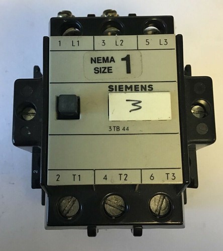 SIEMENS 3TB44 CONTACTOR W/208V 50/60HZ COIL | eBay Australia