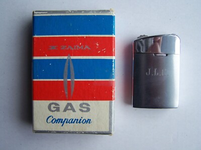 RARE VINTAGE 1960s ZAIMA GAS COMPANION CIGARETTE LIGHTER ORIGINAL BOX ...