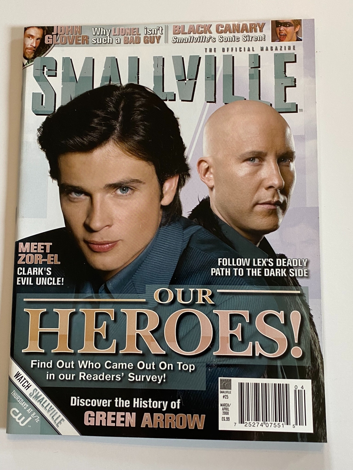 CW SMALLVILLE Official Magazine # 25 Black Canary LEX LUTHOR~ TV SHOW ...