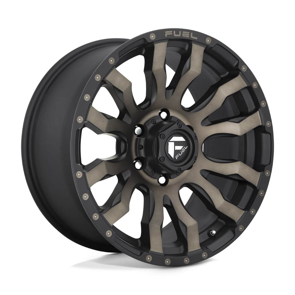 22X12 Fuel 1PC D674 BLITZ 6X5.5 -44MM MATTE BLACK DOUBLE DARK TINT ...