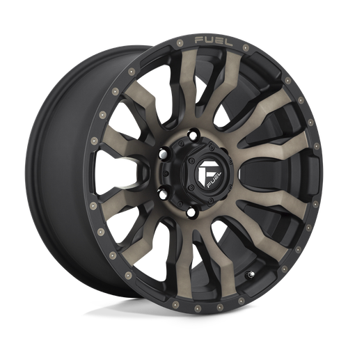 22X12 Fuel 1PC D674 BLITZ 6X5.5 -44MM MATTE BLACK DOUBLE DARK TINT ...