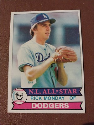 1979 RICK MONDAY TOPPS BASEBALL CARD #605 LA LOS ANGELES DODGERS | eBay