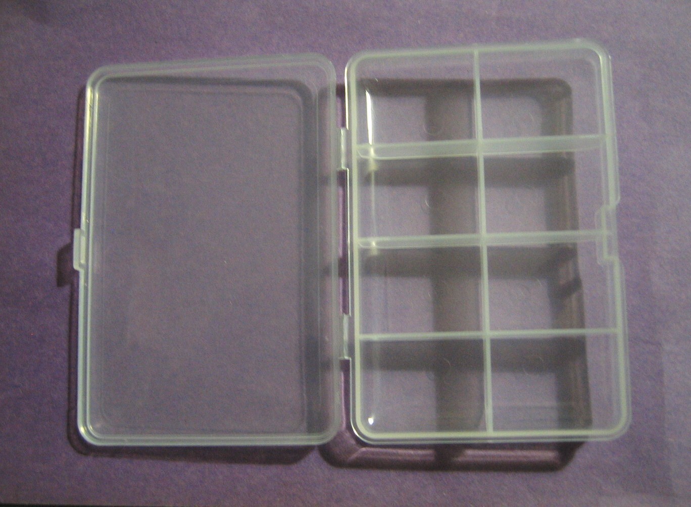 8 Compartment Clear Plastic Fly Box-Dry fly, Midges, wets, nymphs ...