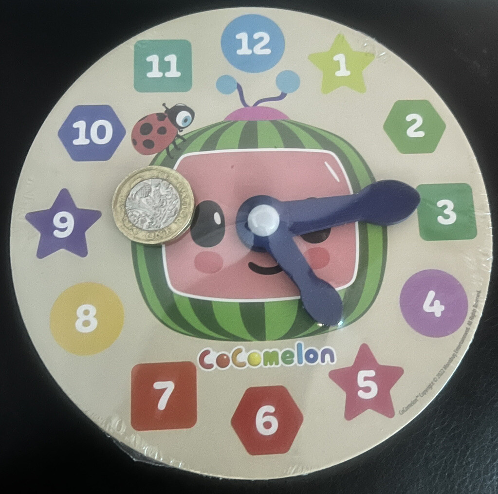 Cocomelon Wooden Puzzle Clock Learn To Tell The Time Gift for kids ...