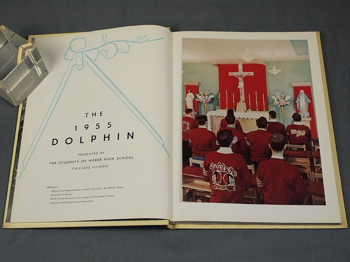 1955 Dolphin Yearbook Weber High School Chicago Illinois IL | eBay