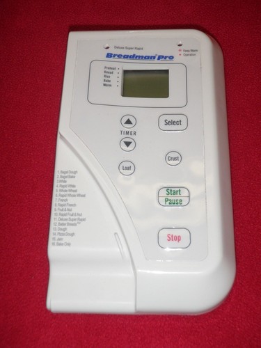 Breadman Pro Bread Machine Electronic Control Panel for Model TR-850 ...