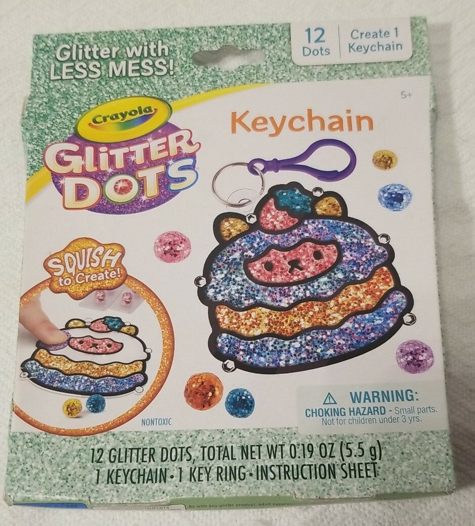Crayola Glitter Dots Keychain Set. 12 Dots, 1 Keychain. | eBay