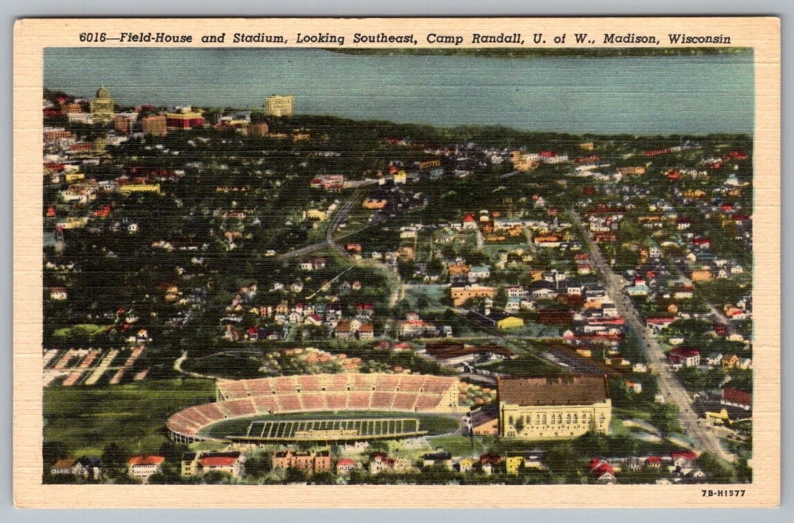 Postcard Camp Randall University of Wisconsin Stadium and Field House ...