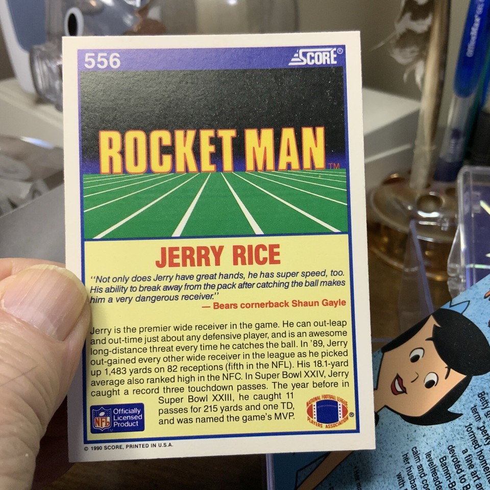 1990 Score Jerry Rice #556 Rocket Man San Francisco 49ers HOF | eBay