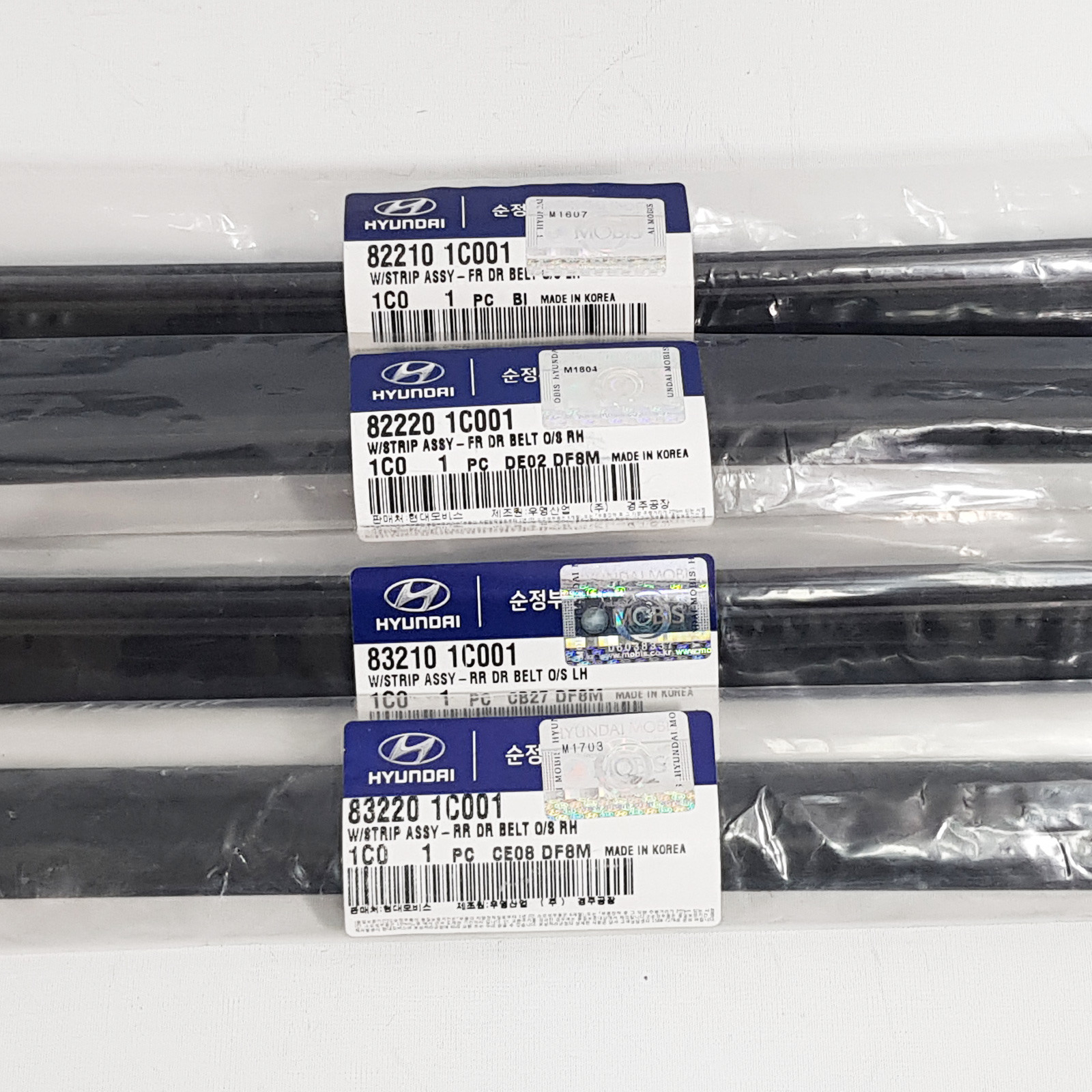 Window Outside Rubber Molding Front Rear/LH RH 4Pcs For Hyundai Getz ...
