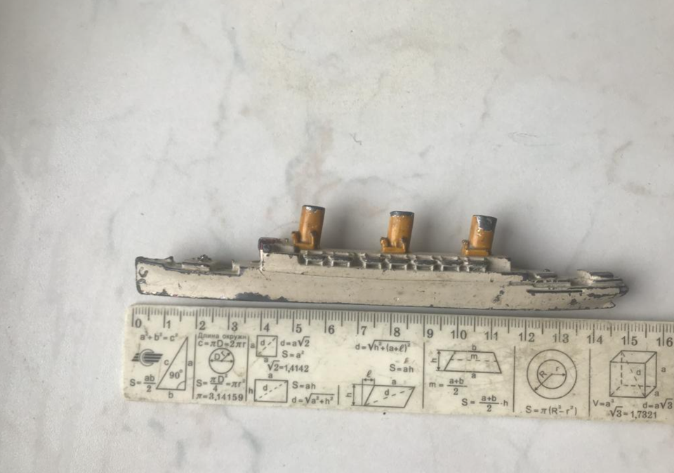 Vintage collectible Toy tin ship steamship series tin soldiers Germany ...