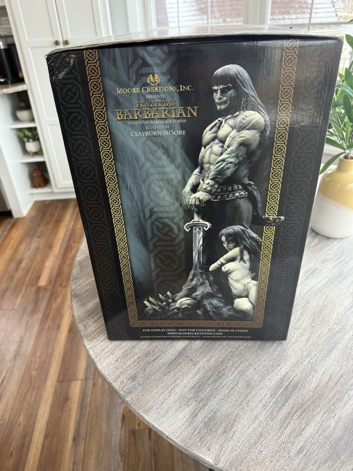 Frazetta Barbarian-Conan Cold Cast Porcelain Clayburn Moore-Sculpture ...