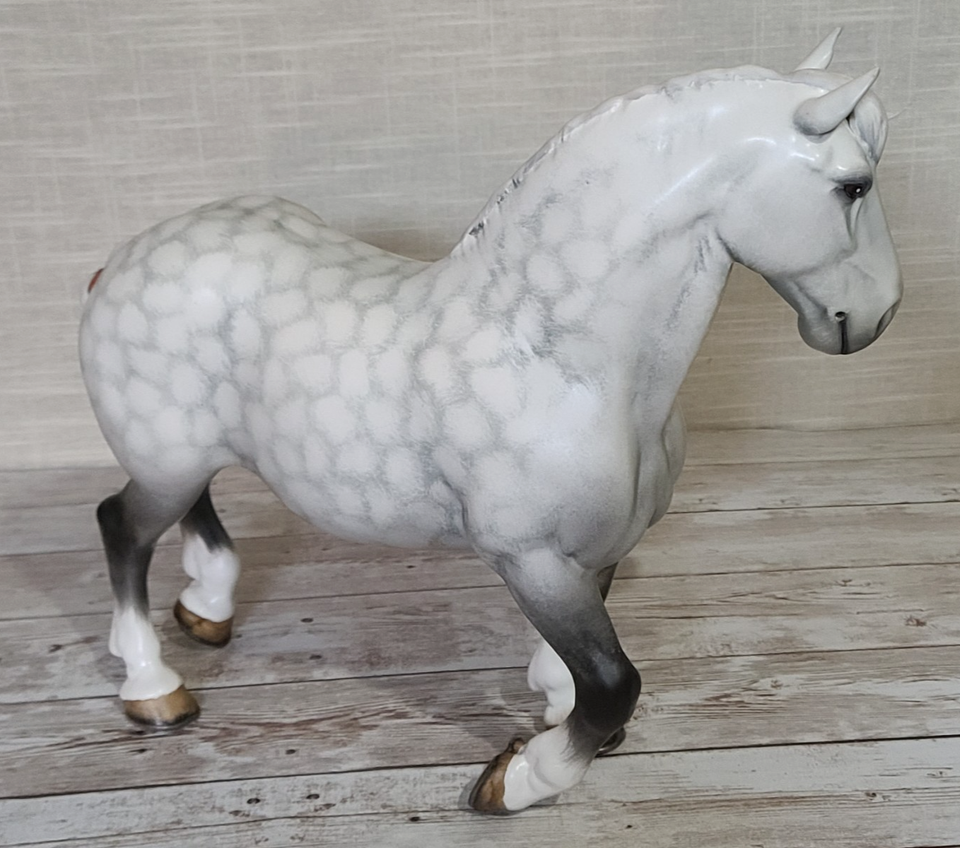 Beswick Large Dappled Grey Matt Percheron Horse (Missing Harness) No ...