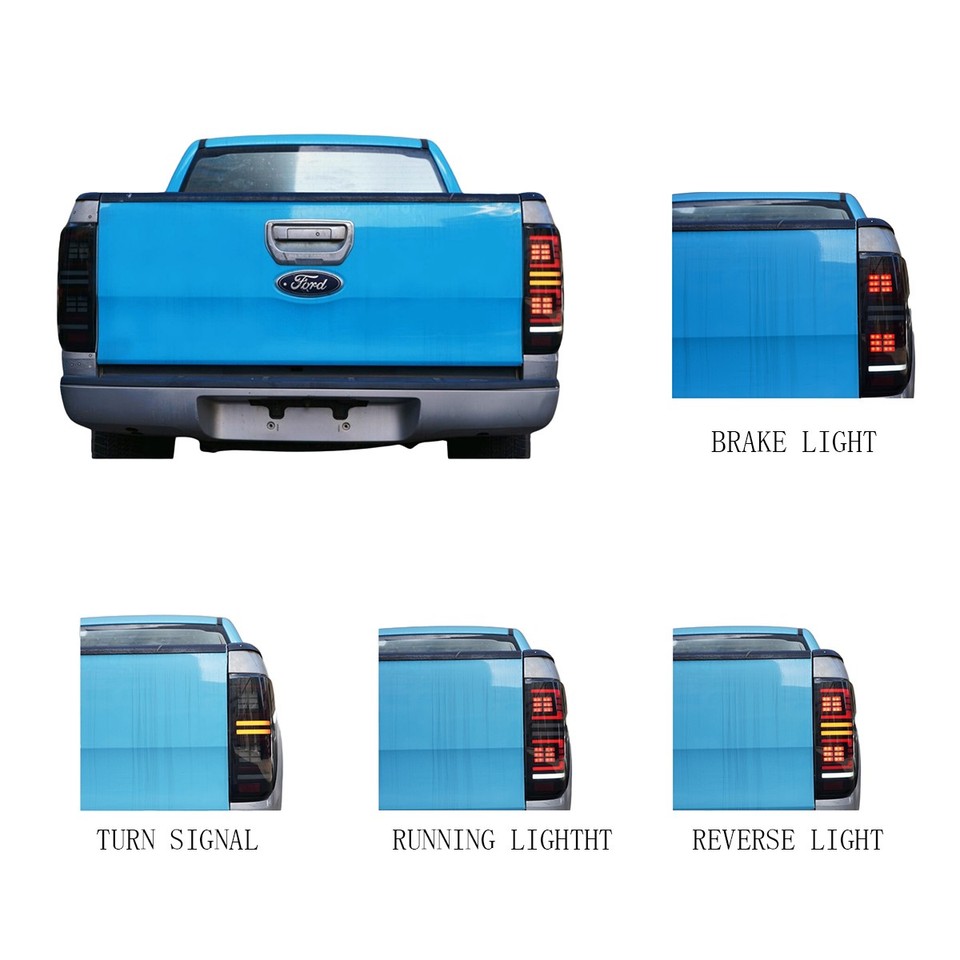 LED Tail Lights For Ford Ranger T6 T7 T8 2012-2019 Assembly Brake Lamp ...
