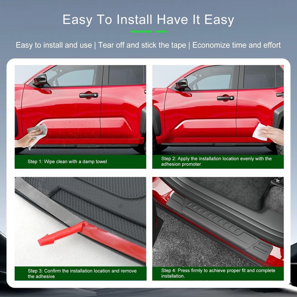 For 2025 Toyota 4Runner Door Molding Trim Kit Side Door Body Protector ...