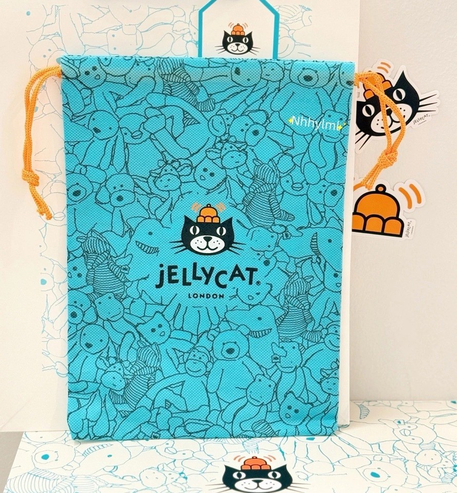 JELLYCAT Care Kit-Small Dust Bag 10.5”x7.5”& 3 Tag Protectors Storage ...