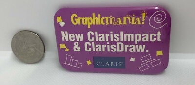 Claris Graphicmania! New ClarisImpact & ClarisDraw Advertising Pin | eBay