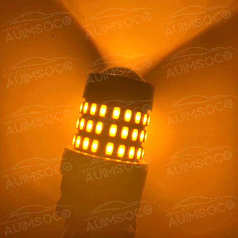 3157 3057 LED Amber Turn Signal Light Blinker Bulb No Hyper Flash for F ...