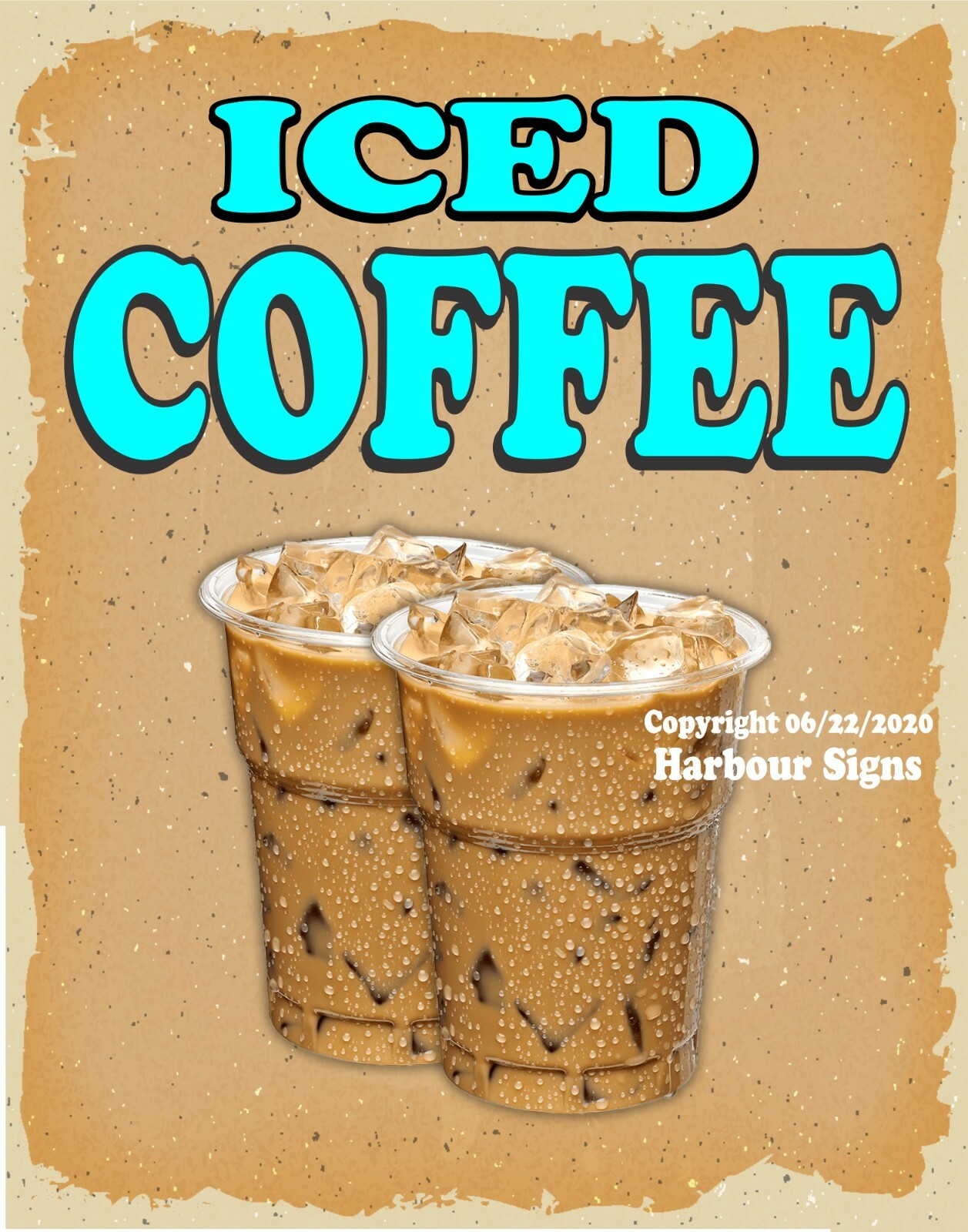 Iced Coffee Sign