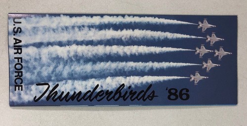 Thunderbirds '86 U.S. Air Force Vintage 1986 Pilot Roster Brochure ...