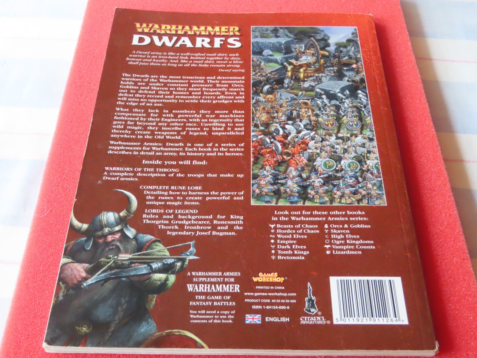 Games Workshop Warhammer Fantasy 6th Edition Dwarfs Army Book 2005 for ...