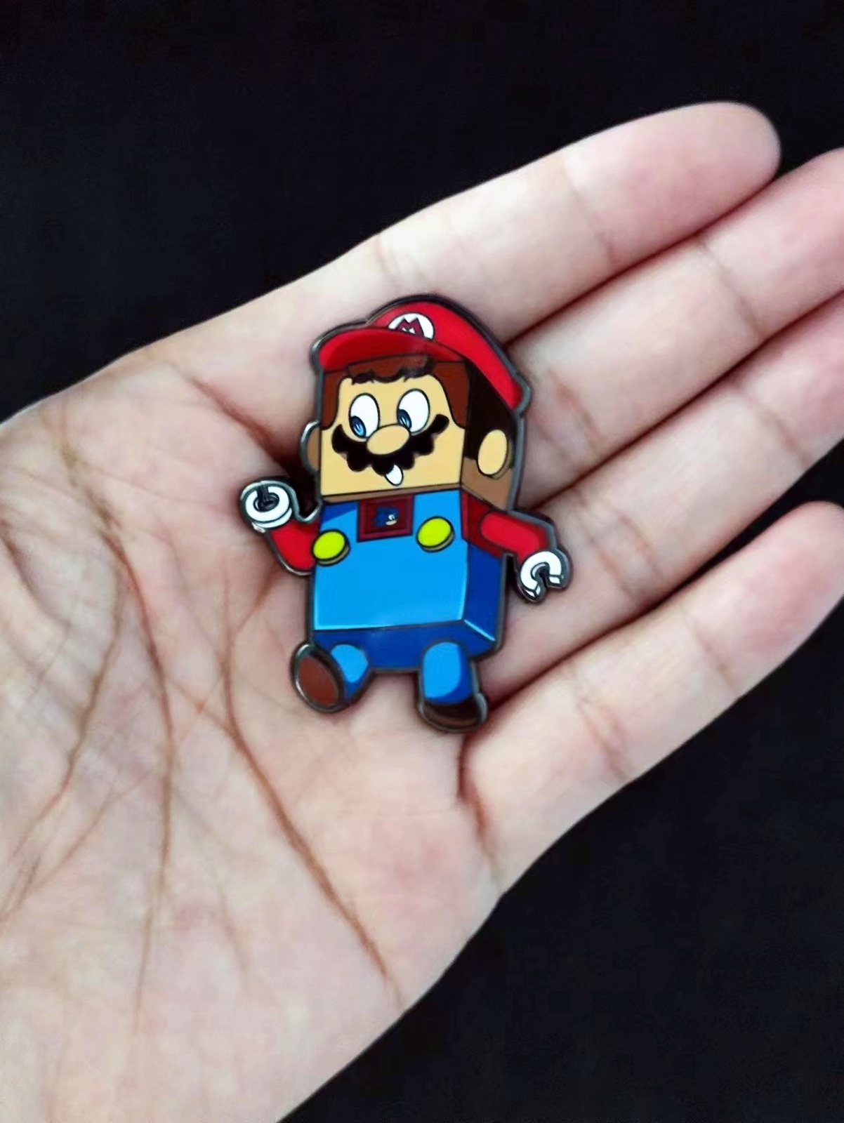 Super Mario Engineer Enamel Lapel Hat Pin Metal Badge Figure Anime | eBay