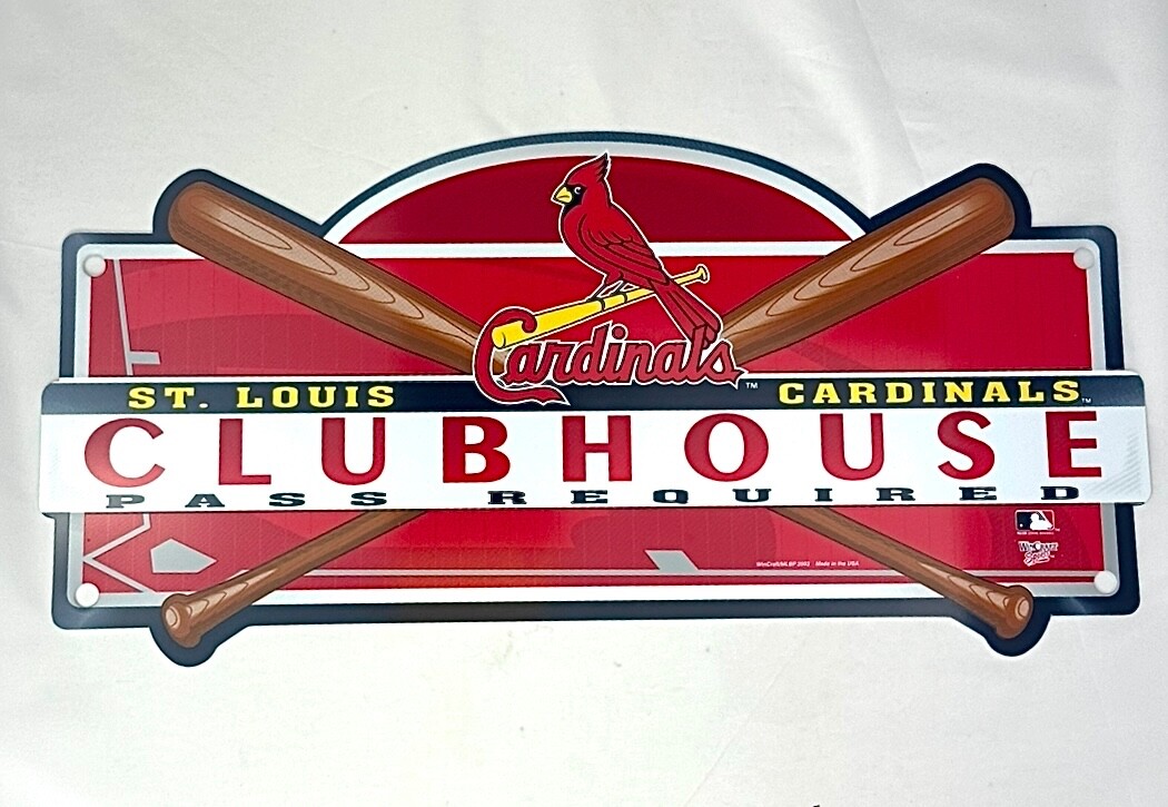 St. Louis Cardinals Clubhouse Plastic Wall Sign Decor 18x8.5 | eBay