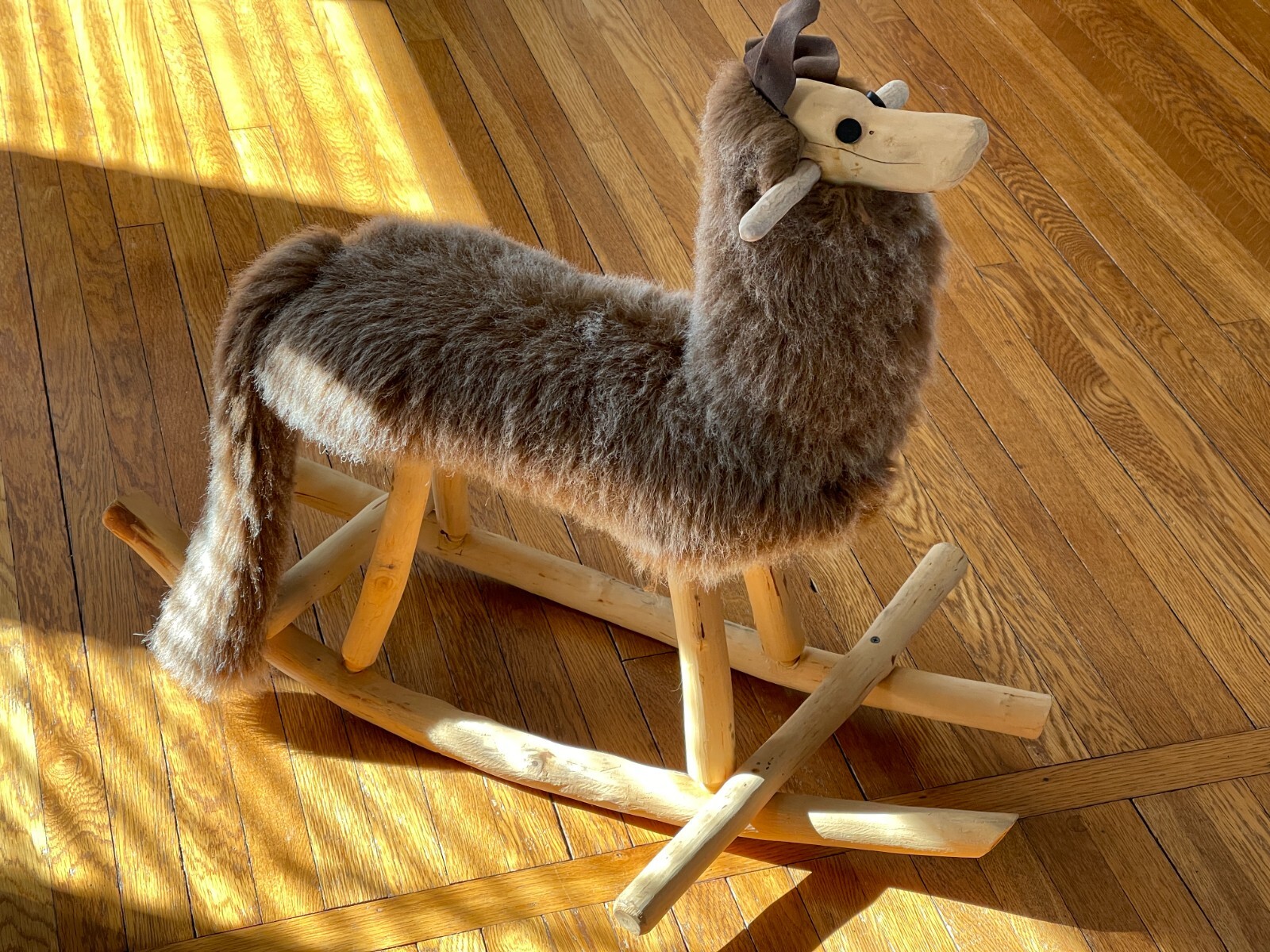 Rocking Horse Llama Plush Ride-On Toy Rocker Child Toddler One Of Kind ...