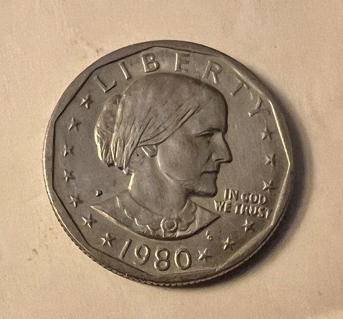 1980 Susan B Anthony Liberty FG - Frank Gasparro ONE DOLLAR U.S. Coin ...
