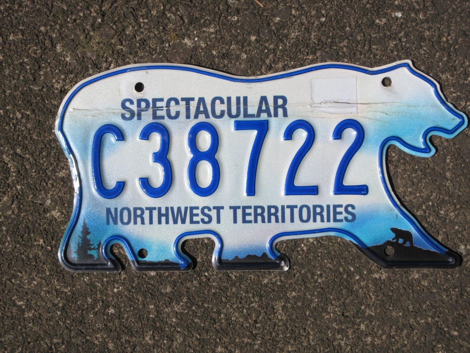 NorthWest Territories Bear License Plate Aurora Borealis NWT Canada ...