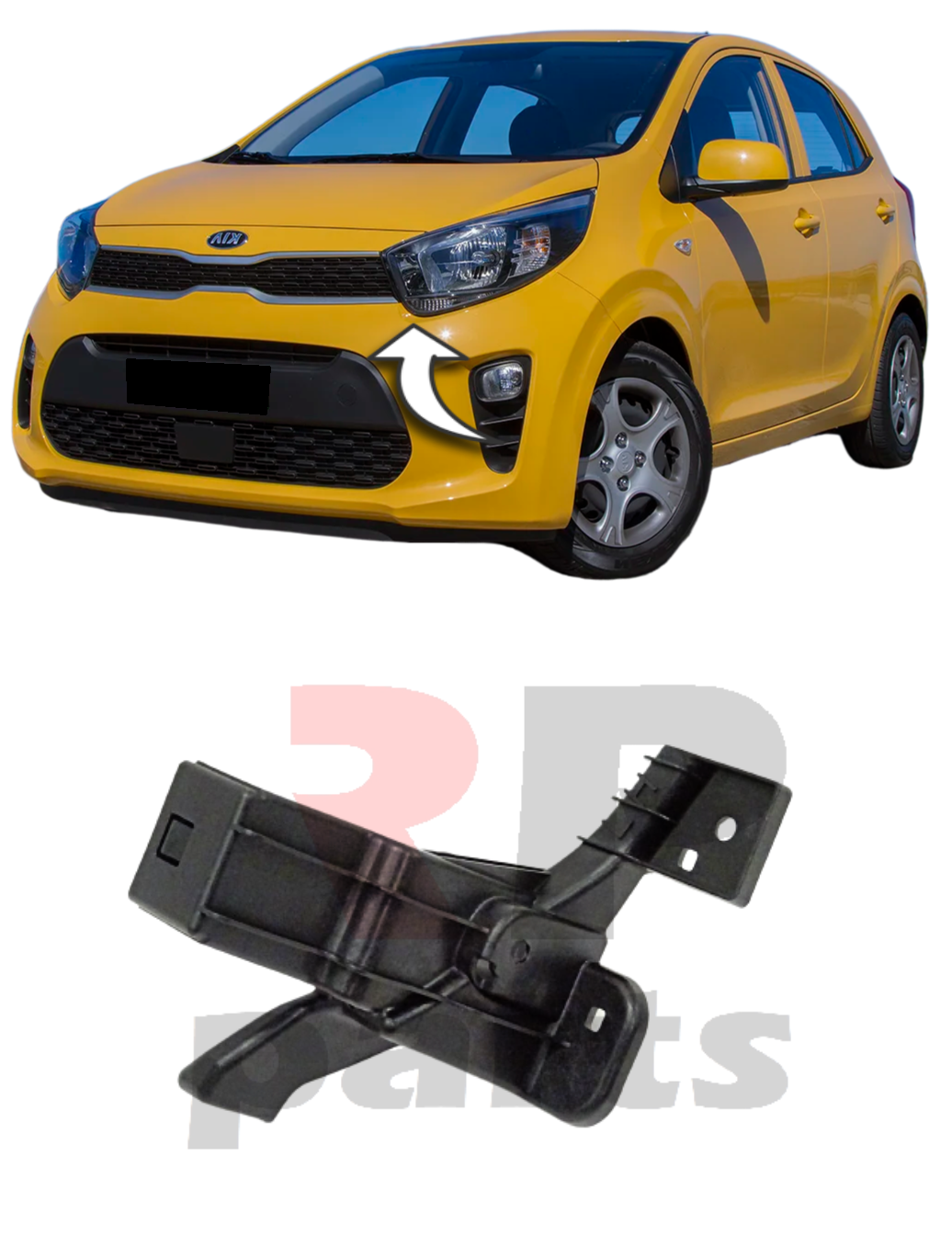 FOR KIA PICANTO 17-21 NEW FRONT BUMPER UPPER BRACKET HOLDER LEFT N/S ...