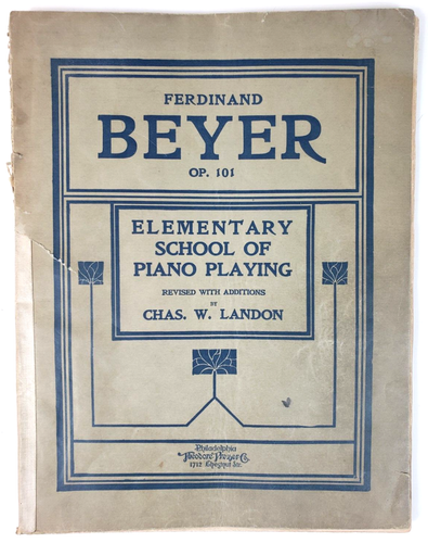 Ferdinand Beyer Elementary School of Piano Playing Sheet Music Lesson ...