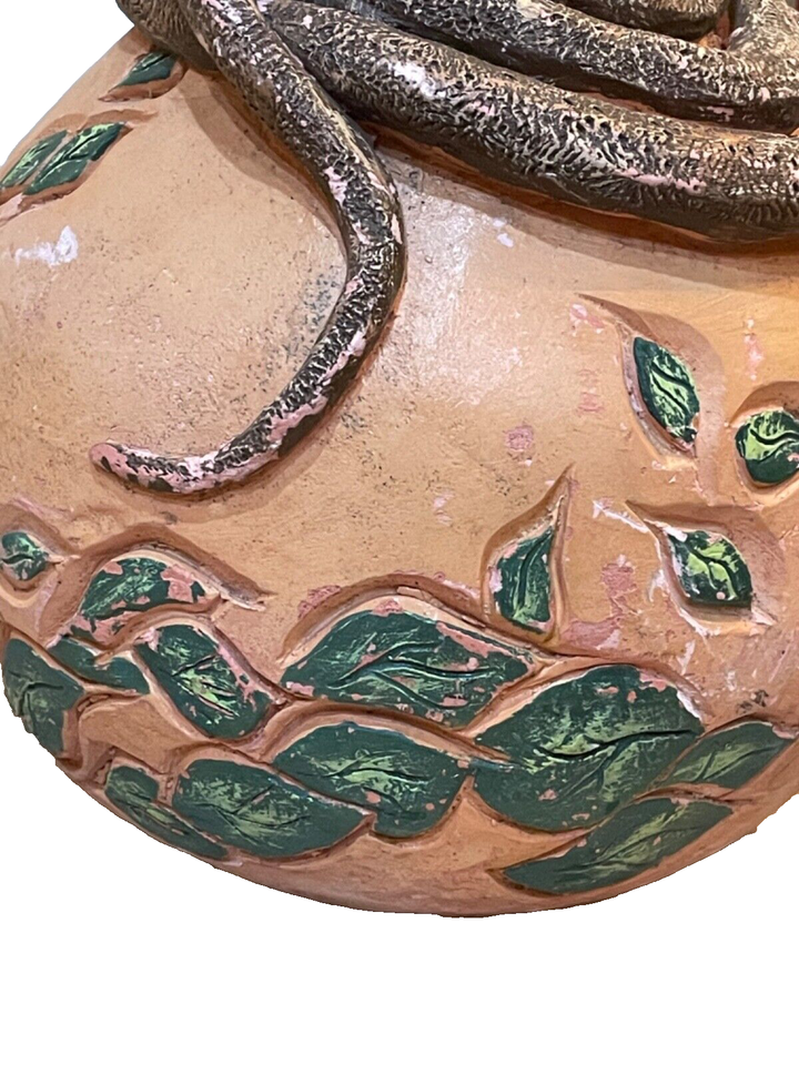 Vintage Large Native American Pottery Snake Pot Vase Signed Comanche 19 ...