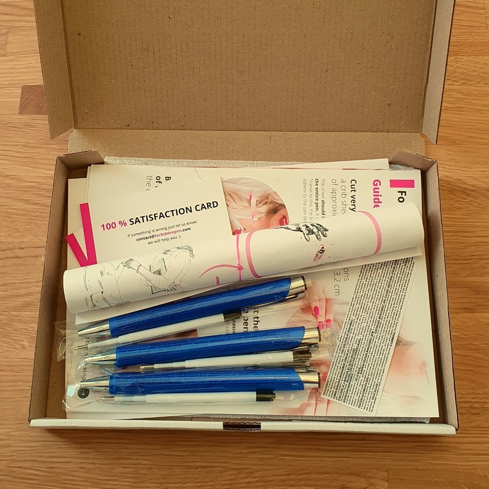 3 x FORBIDDEN PEN® cheat pen cheating on exam test student spicker Kuli ...