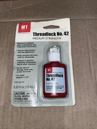 HFT Threadlocker, No. 42, 10 mL Medium Strength | eBay