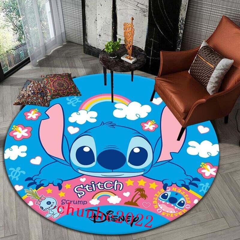 Lilo Stitch Round Floor Rug Bedroom Carpet Living Room Doormat Non-slip ...