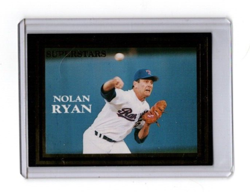1992 Superstars '91 Ryan Check List * Black & Gold Border * Nolan Ryan ...
