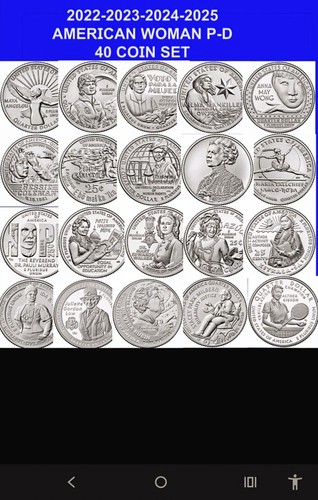 American Women’s Quarters - 40 Coin Roll Set From P&D Mints ...