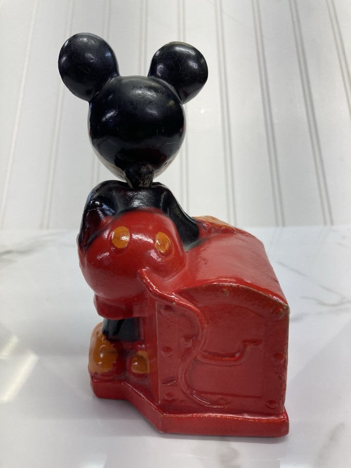 Rare Early 1930s Walt Disney Crown Toy Mickey Mouse Bobble Head Coin ...
