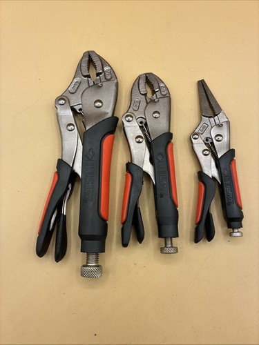 HUSKY VISE GRIP Lot Of (3) CR- V Locking Pliers 9”, 7.5” And 6.5” MINT ...