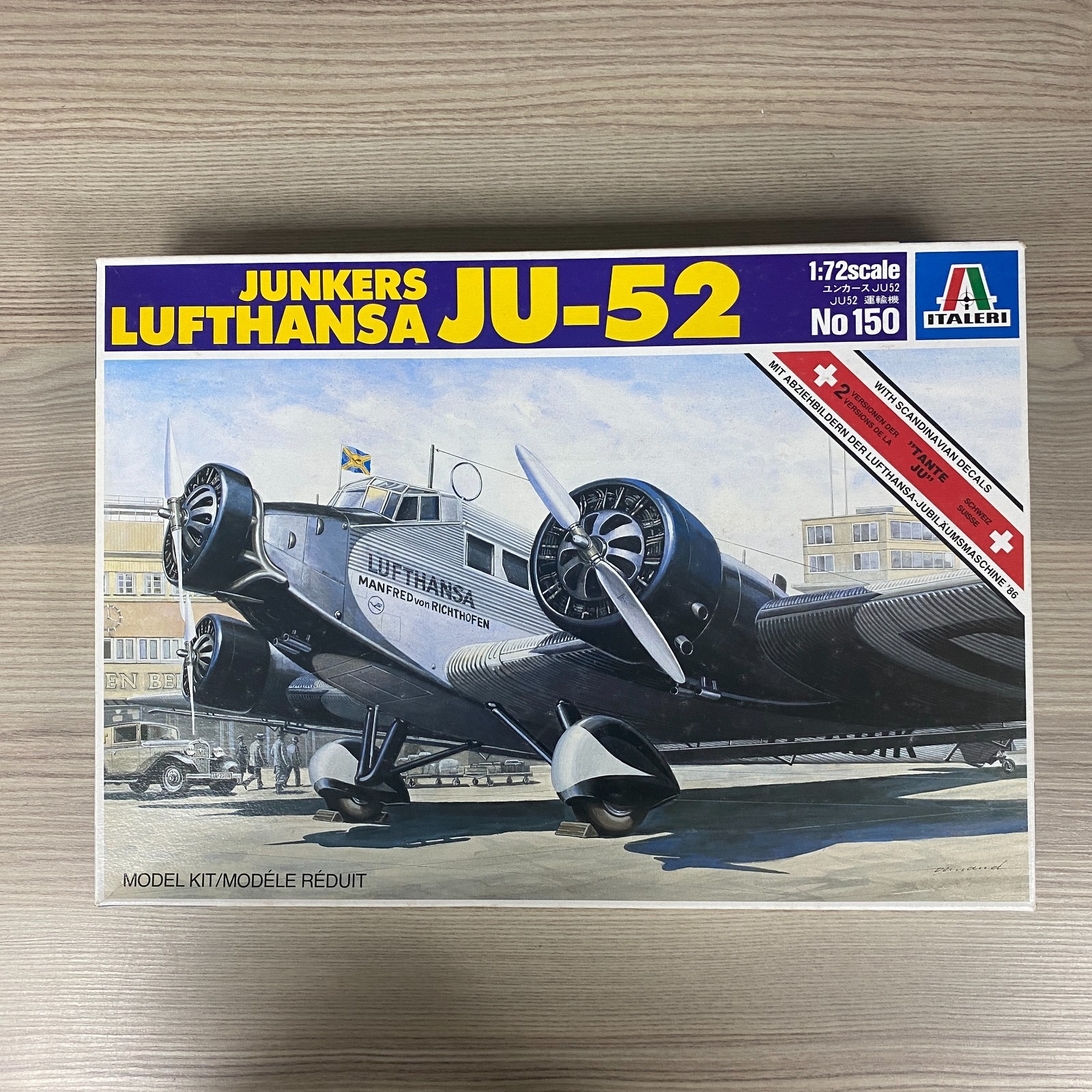 1:72 JUNKERS LUFTHANSA JU-53 PLANE WWII WORLD WAR II MODEL KIT ITALERI ...